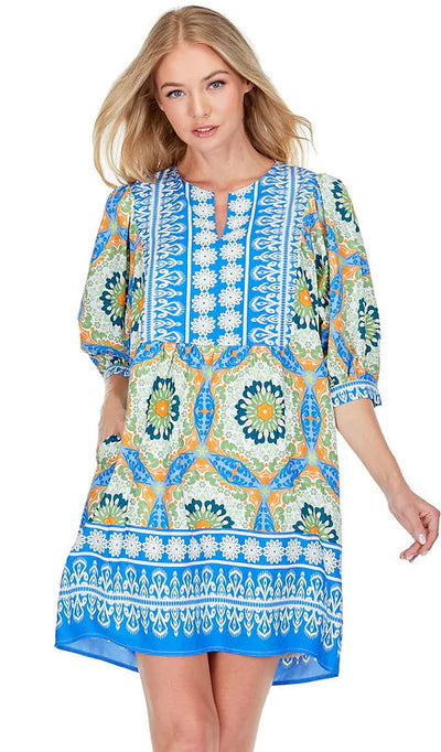 Mums Border Yoked Short Sleeve Dress – Queen B Boutique & Designs